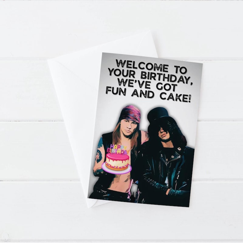Slash Birthday Card - Etsy UK