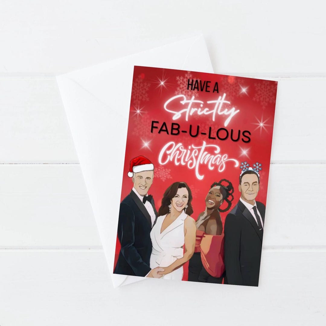 Strictly Come Dancing Christmas Card: Ballroom Dance Theme - Etsy UK