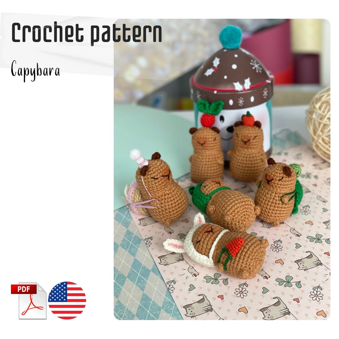 Amigurumi Capybara Crochet Pattern: Beginner-friendly (PDF Pattern) - Etsy
