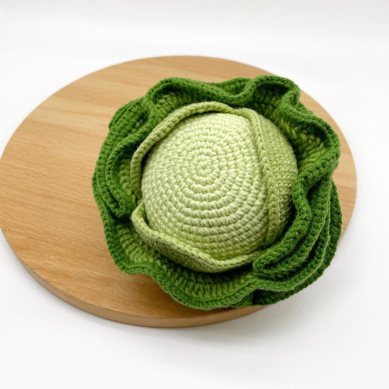 Cabbage Crochet Pattern. Vegetables Crochet Pattern. Amigurumi Food ...