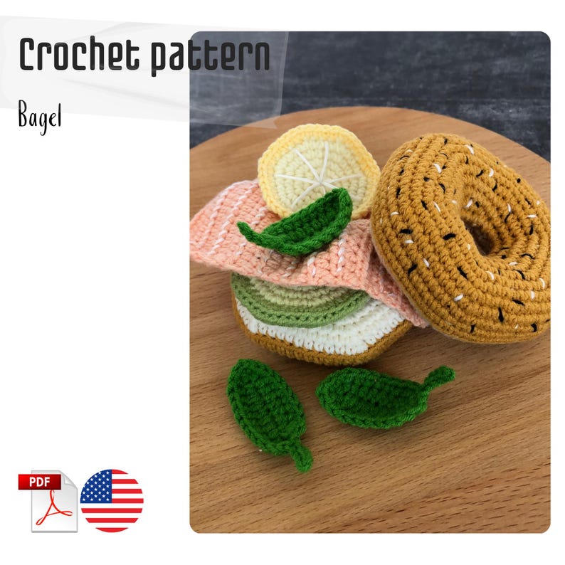 Bagel Crochet Pattern. Amigurumi Food Pattern. Crochet Toys Pattern - Etsy
