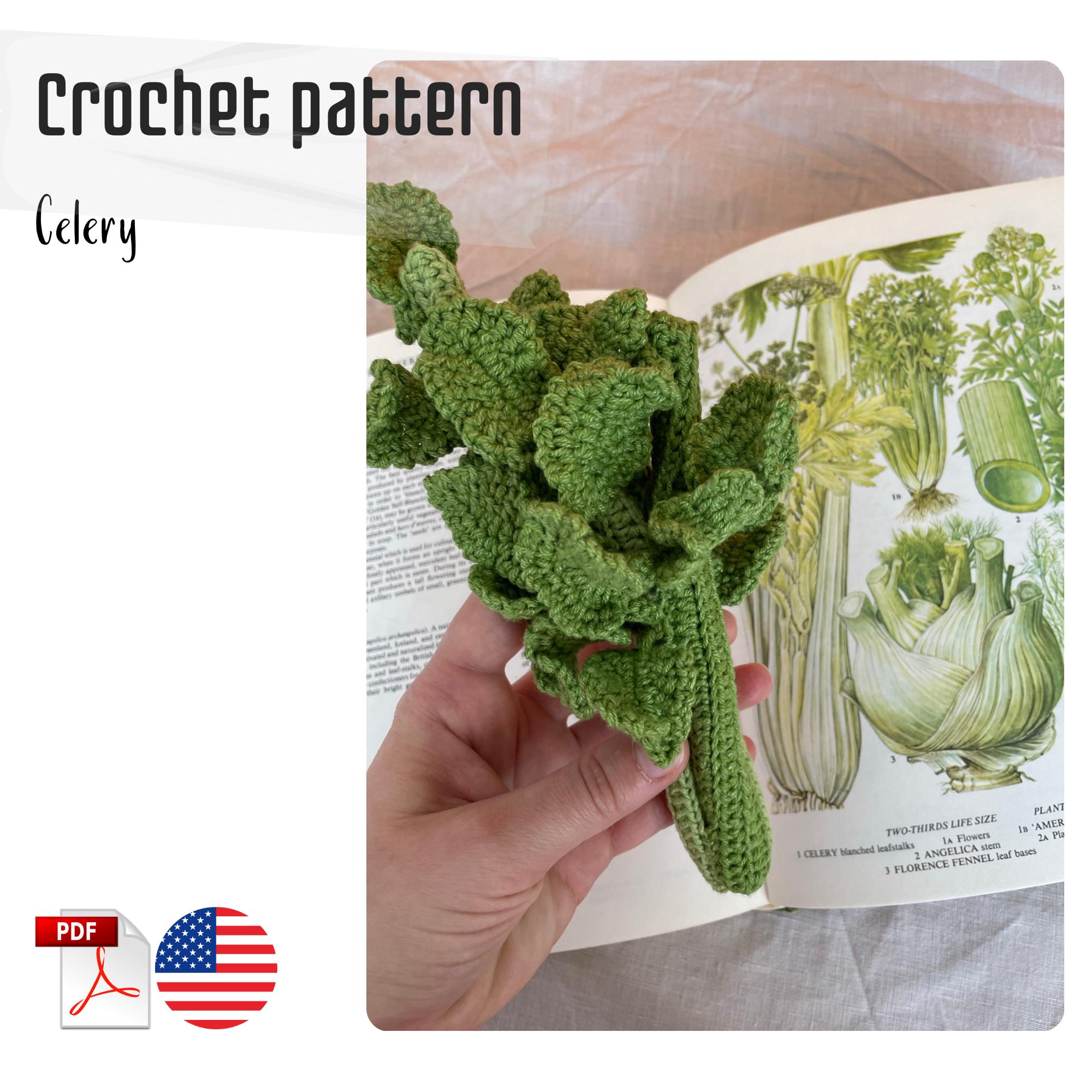 Celery Crochet Pattern. Vegetables Crochet Pattern. Amigurumi ...