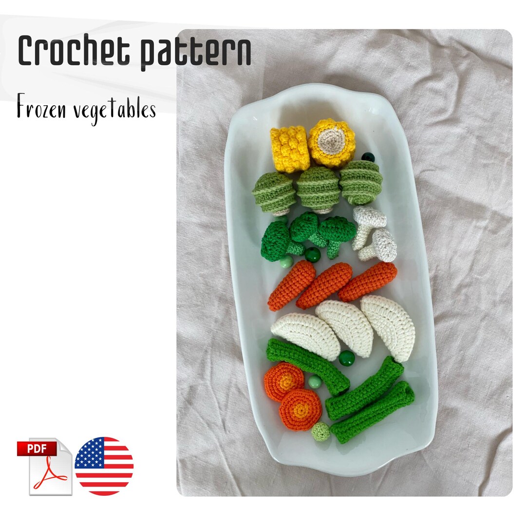 Frozen Vegetables Crochet Pattern. Crochet Vegetables Pattern - Etsy