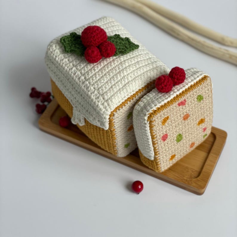 CHRISTMAS CAKE Crochet Pattern. Amigurumi Food Pattern. Crochet ...