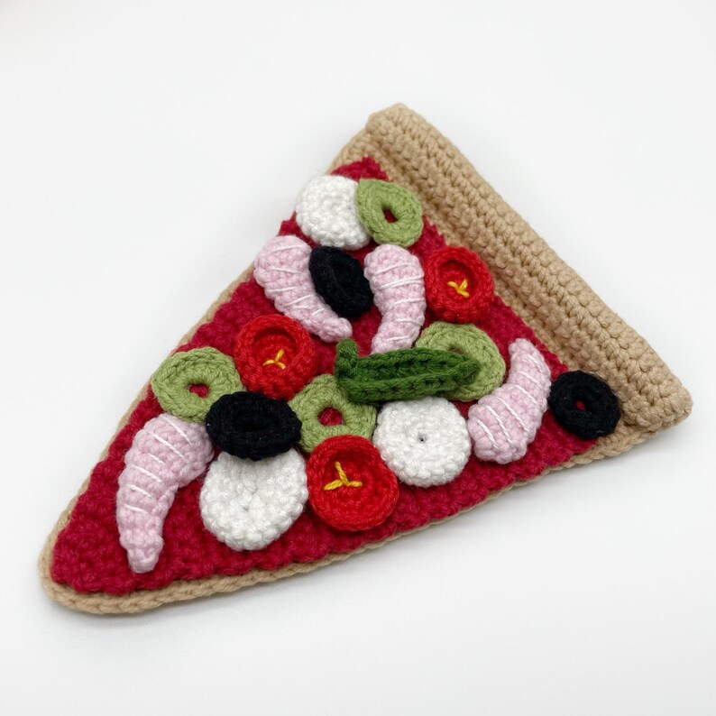 Pizza Crochet Pattern. Amigurumi Pizza Crochet Pattern. Food Crochet ...