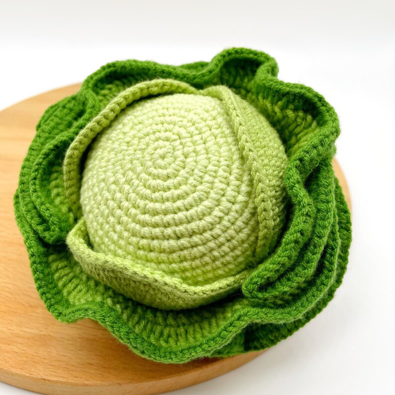 Cabbage Crochet Pattern. Vegetables Crochet Pattern. Amigurumi Food ...