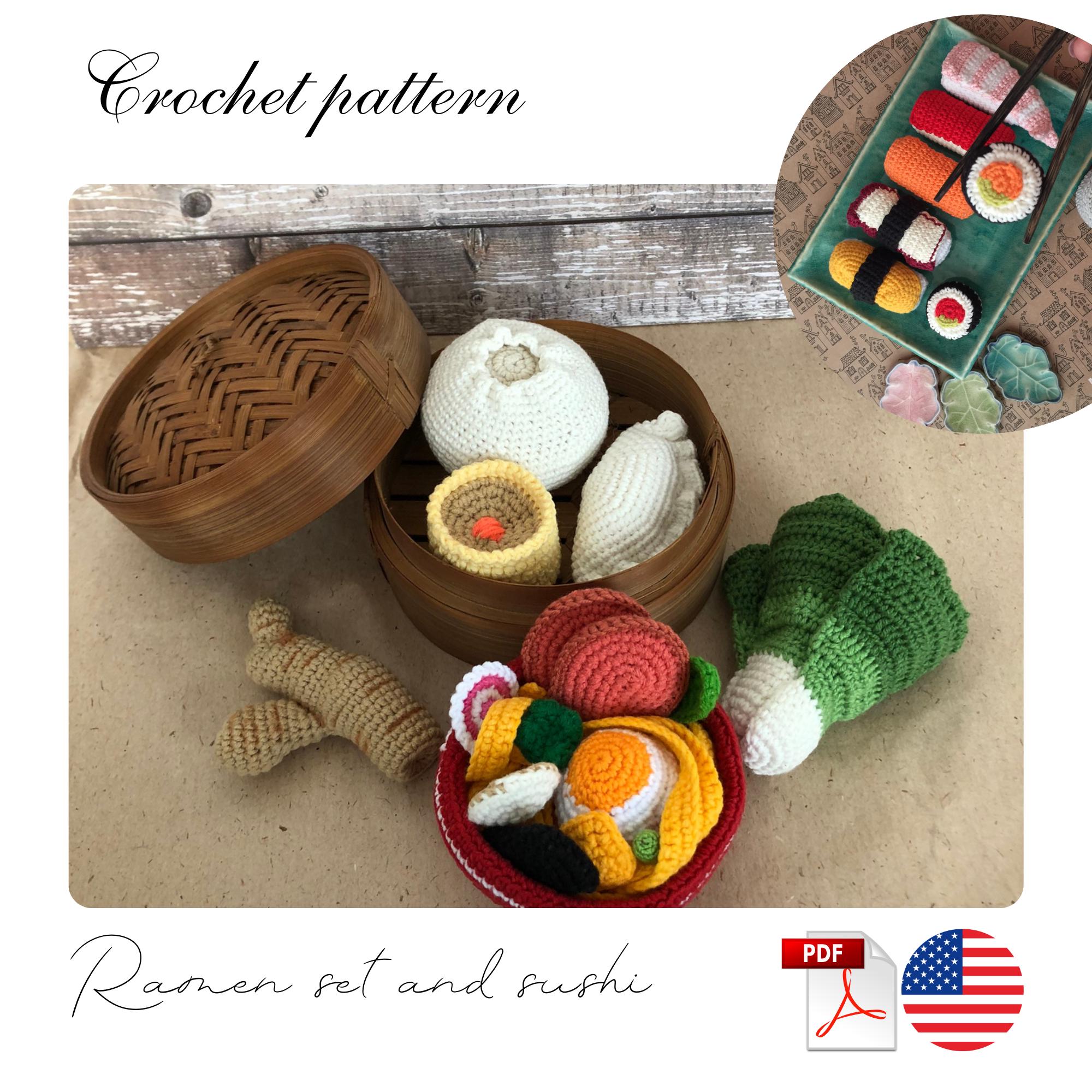 Japanese Restaurant Crochet Pattern. Amigurumi Food Pattern. Crochet ...