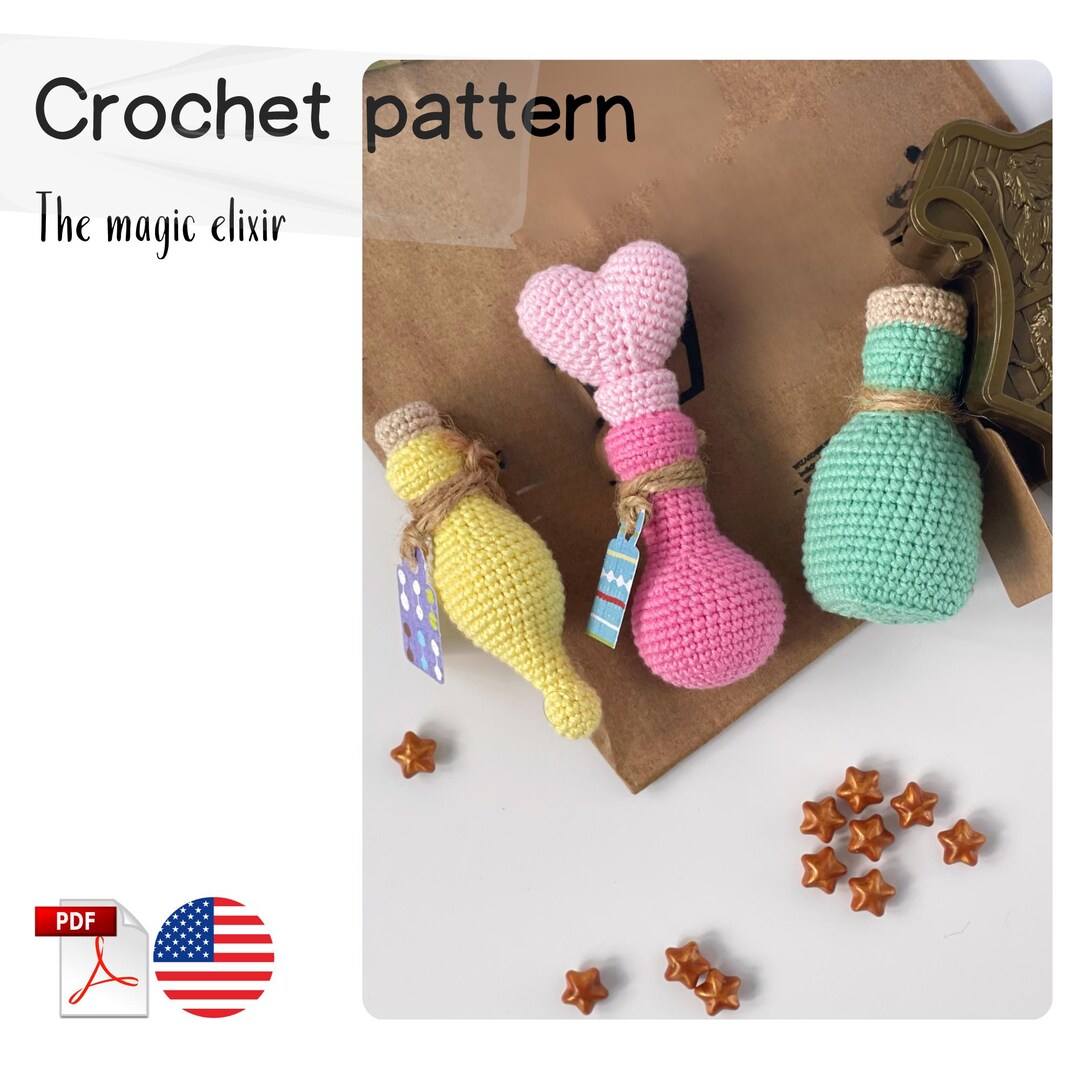 Potion Bottle Crochet Pattern. Valentines Day Crochet Pattern ...