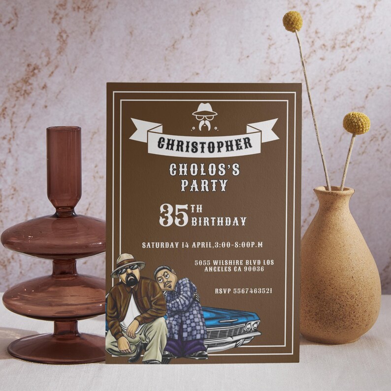 Cholo Birthday Invite Cholo Party Invitation EDITABLE Birthday Card ...