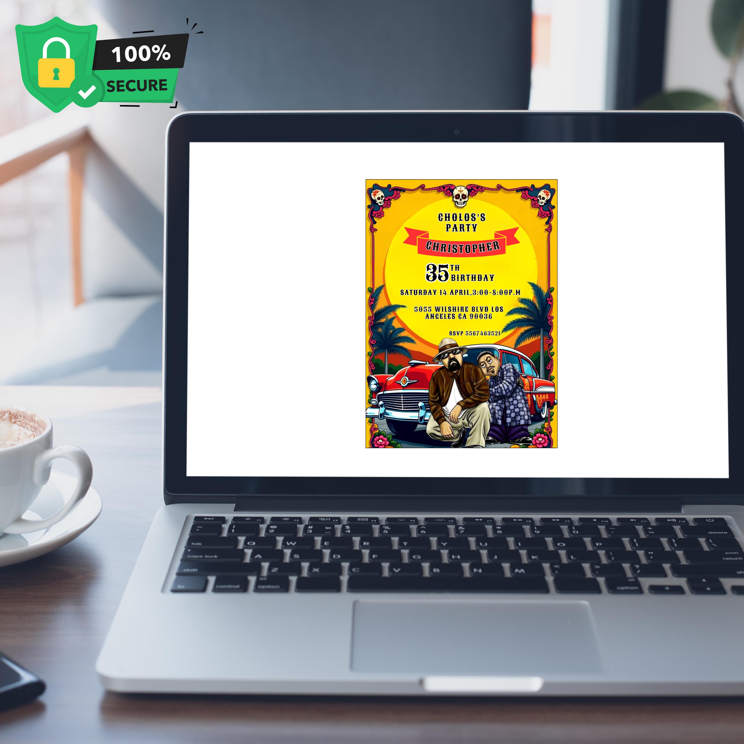 Cholo Birthday Invitation Printable Customizable Digital Invitation ...