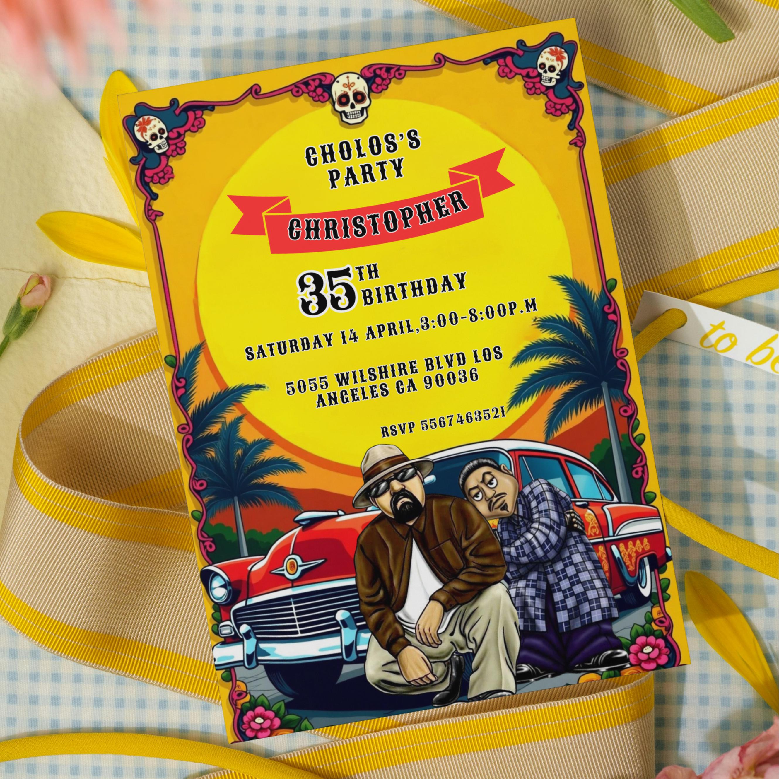 Cholo Birthday Invitation Printable Customizable Digital Invitation ...