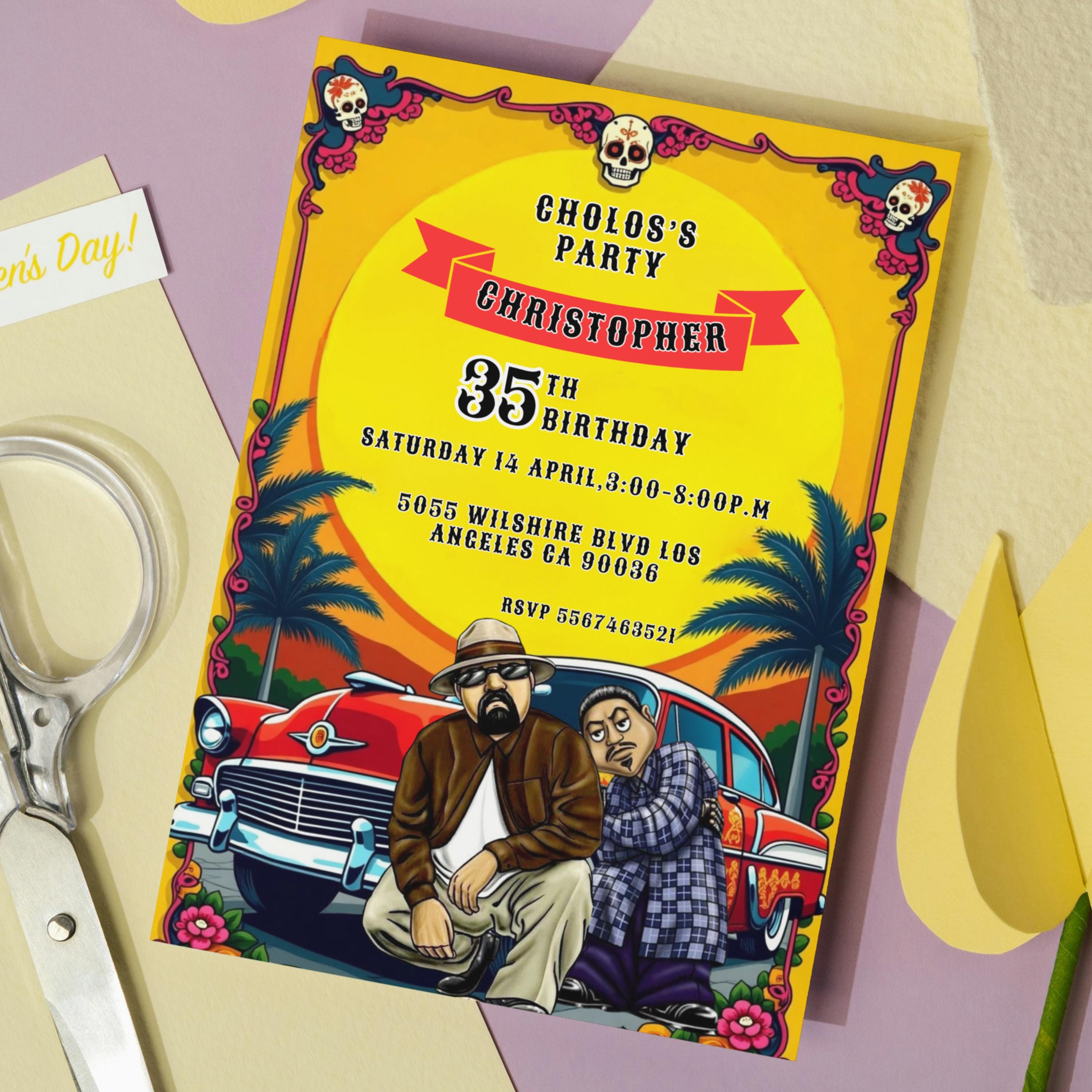 Cholo Birthday Invitation Printable Customizable Digital Invitation ...