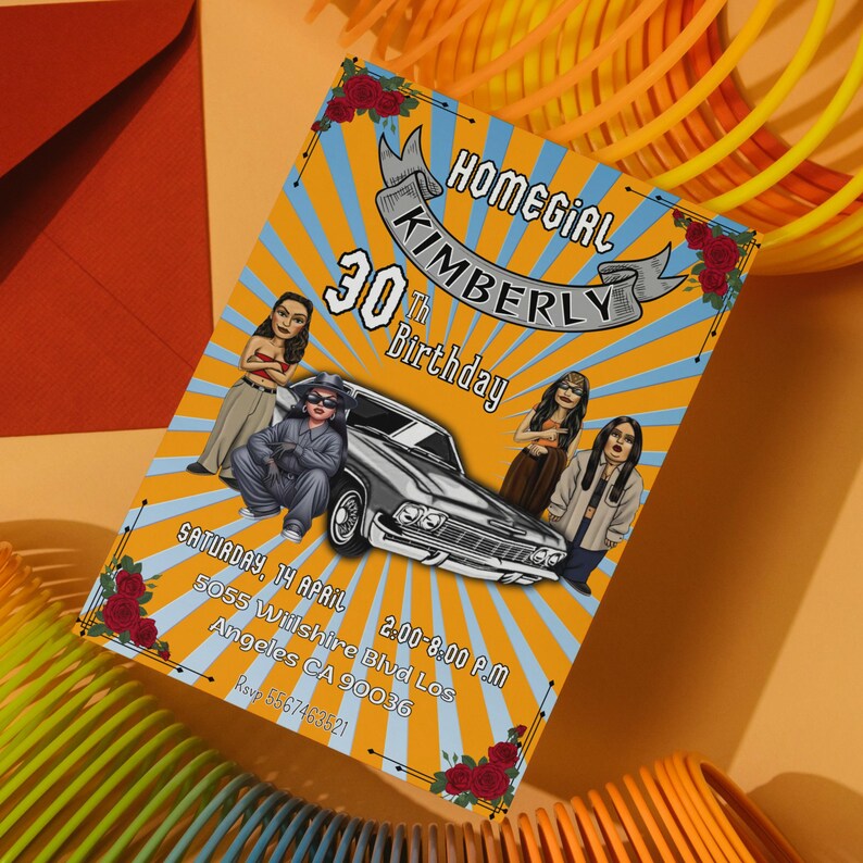 Cholo Theme Birthday Invitation, Customizable Canva Template (digital ...