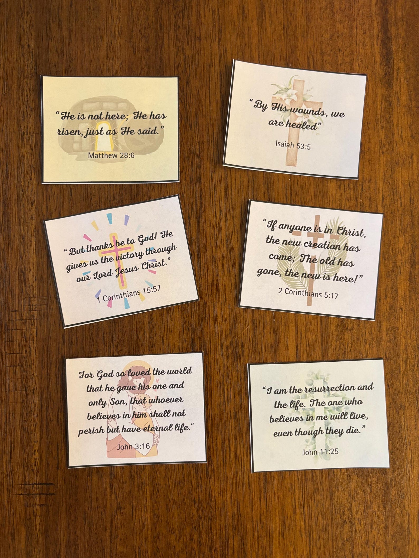 Easter Bible Verse Cards Printable, Scripture Cards for Easter Basket ...