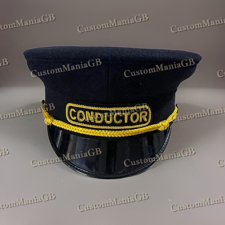 Personalized Train Conductor Hat Adult Size, Custom Railroad Driver Hat ...