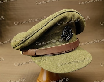 Yellow Peak Officer Cap, Festival Uniform Hat Army-style Cosplay ...