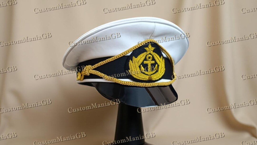 Captain Ship Yacht Admiral Commander Skipper Hat, Gift for Boat Owner ...