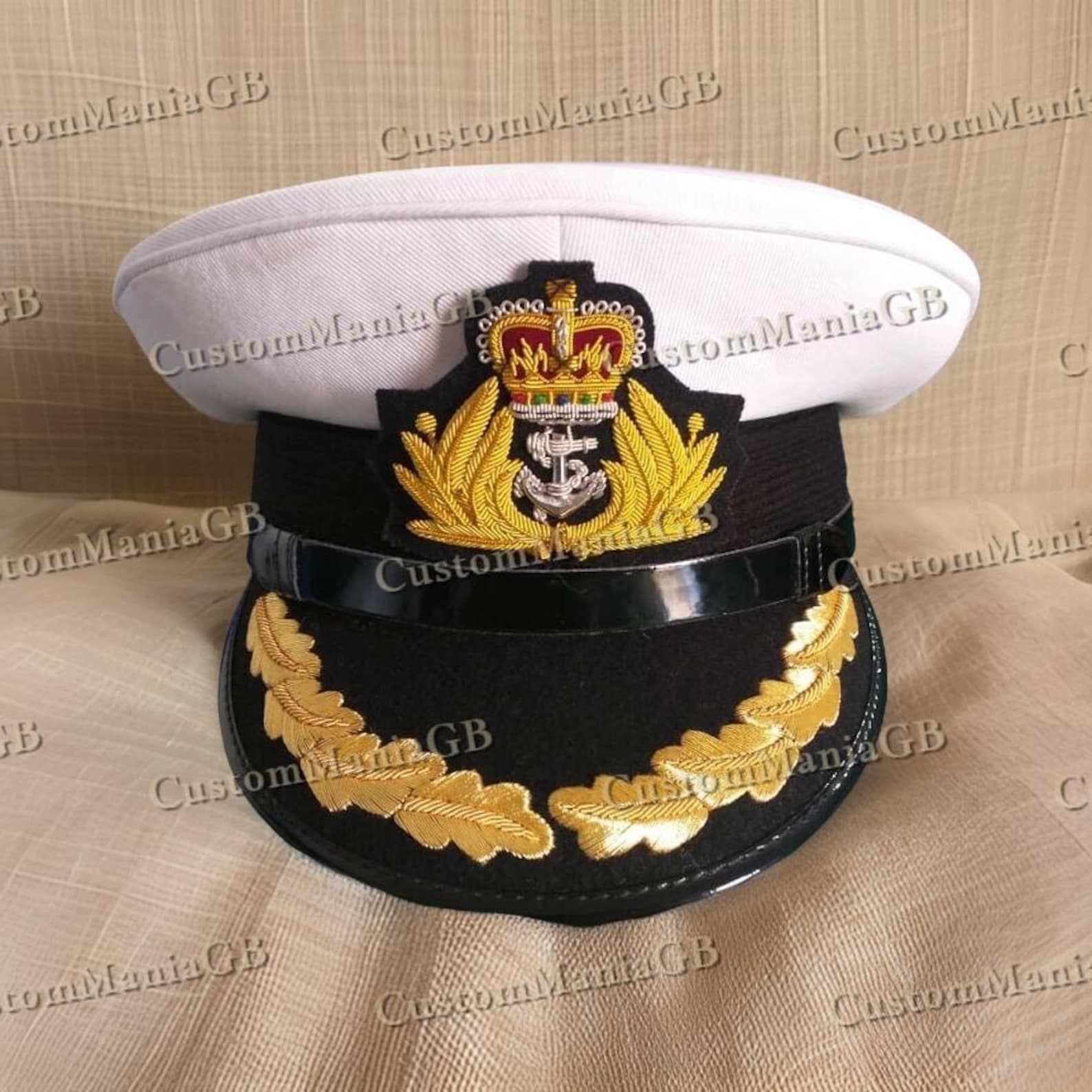 White Captain Ship Yacht Admiral Commander Skipper Navy Hat, Gift for ...