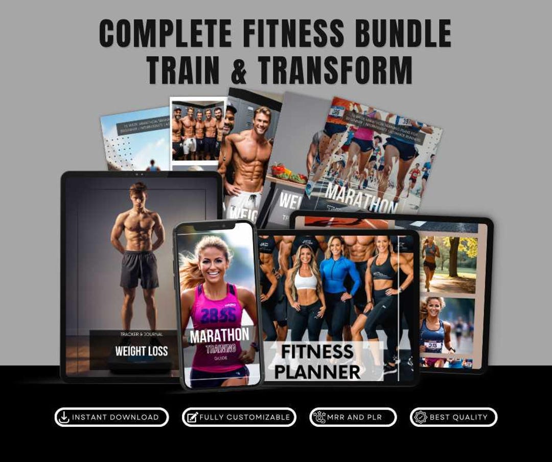 Complete Fitness Bundle Health & Wellness, Fitness Planner, Weightloss ...