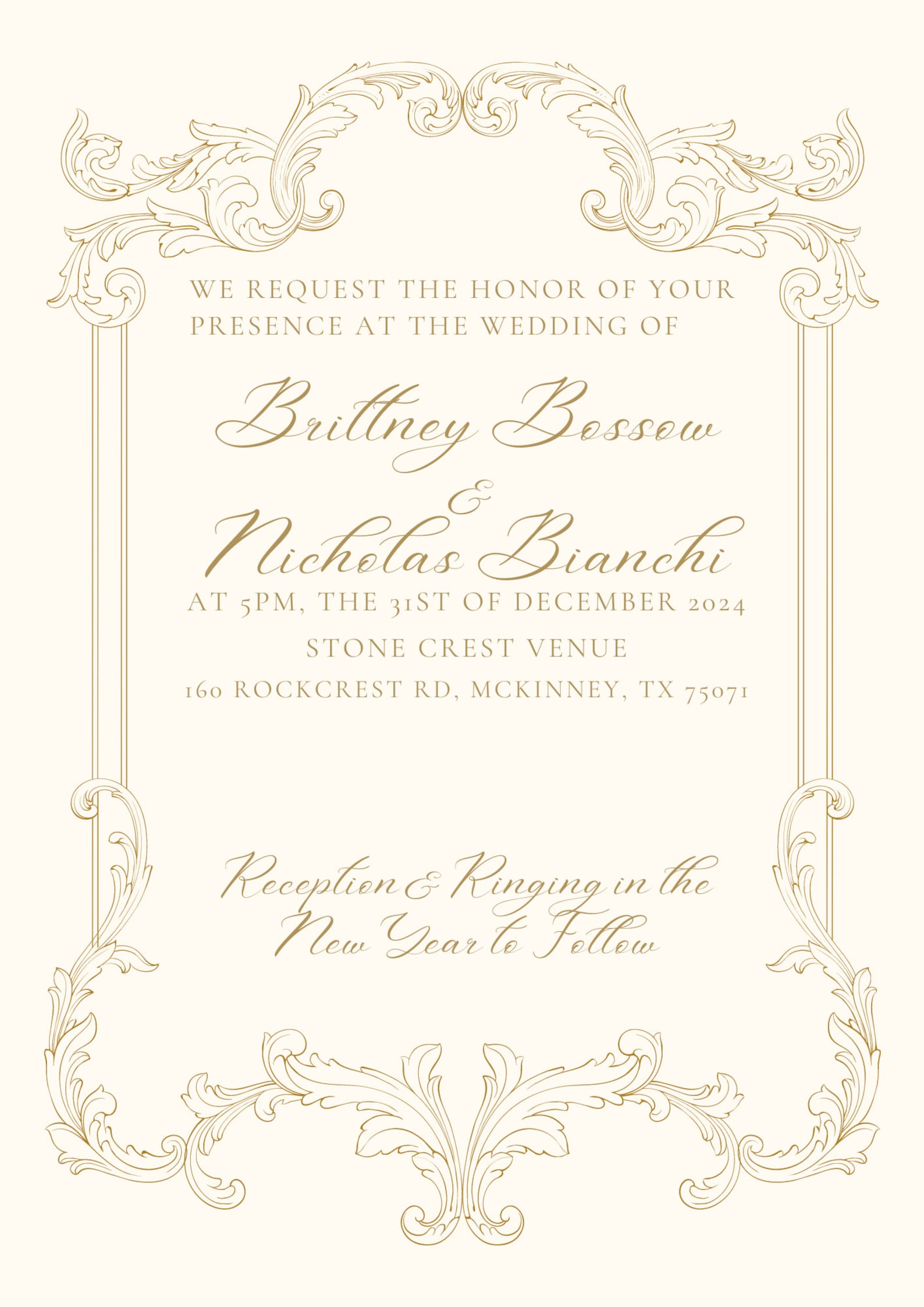 Editable Formal Wedding Invitation, Print Invitation, Text Invitation ...