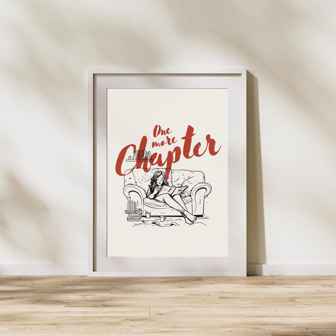 One More Chapter Printable Art | Aesthetic Bookish Digital Download ...
