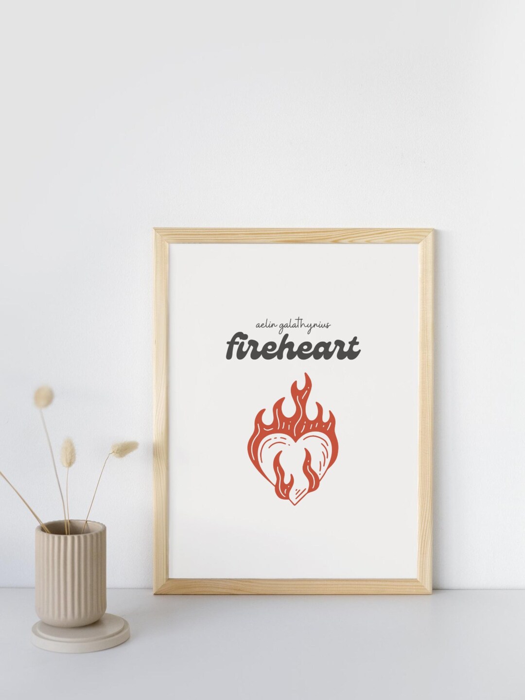 Aelin Galathynius Fireheart Throne of Glass Inspired Bookish Art ...