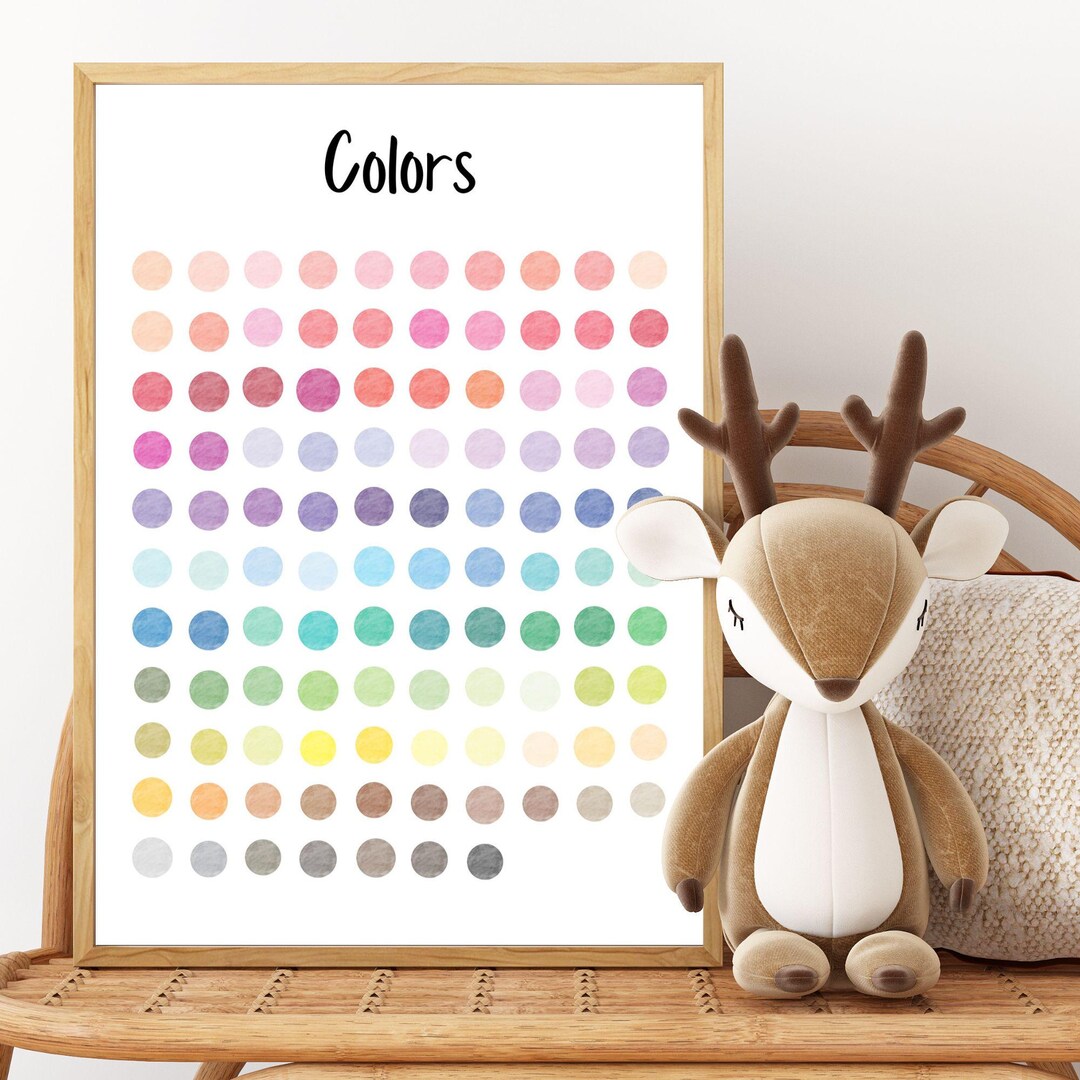 Kids Color Poster - Educational Wall Art for Learning Colors ...