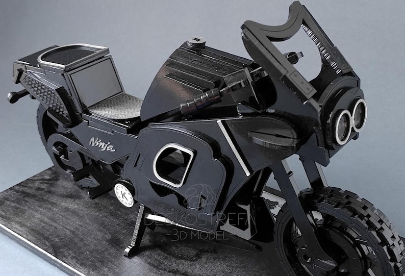 Digital File, 3D Model, Kawasaki Ninja 600, 3D Puzzle, Laser Cut ...