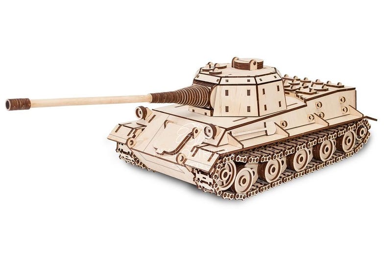 Digital File, Laser Cut Template, Tank Panzer VII Löwe, 3d Wooden ...