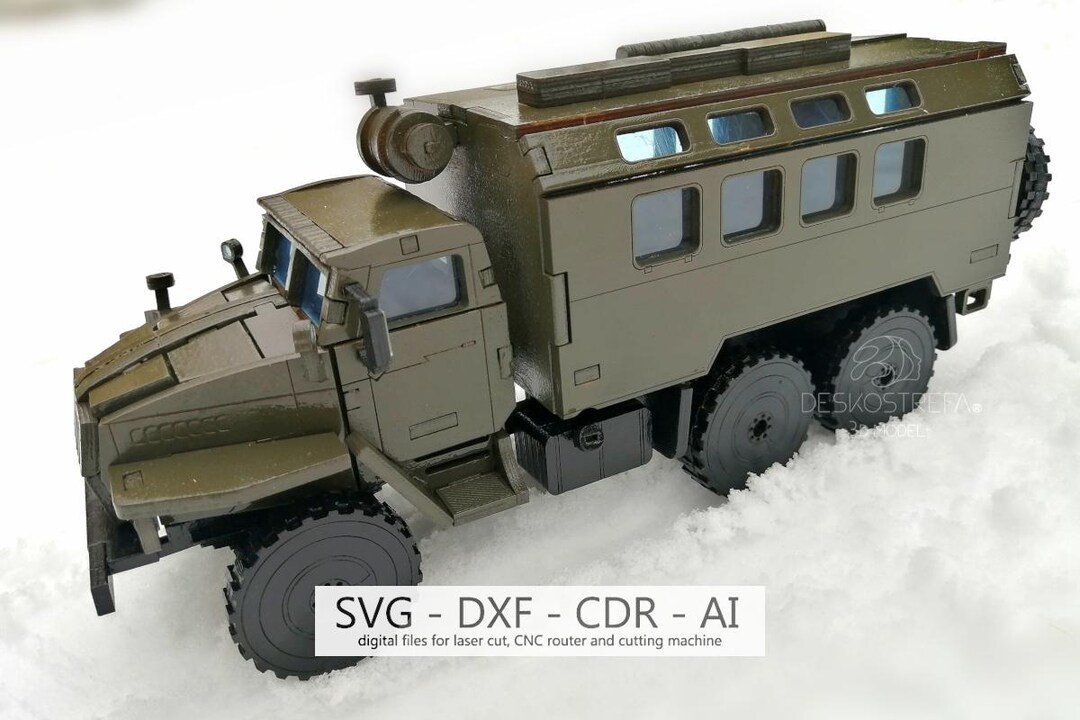 Digital File, Laser Cut - Army Truck - 3D Wooden Puzzle, Laser Cut 3D ...