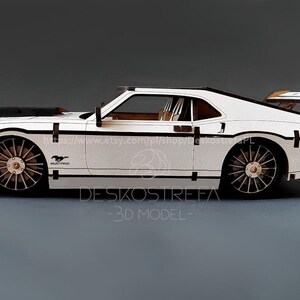 Digital File, Laser Cut - Ford Mustang - 3D Wooden Puzzle, Laser Cut 3D ...