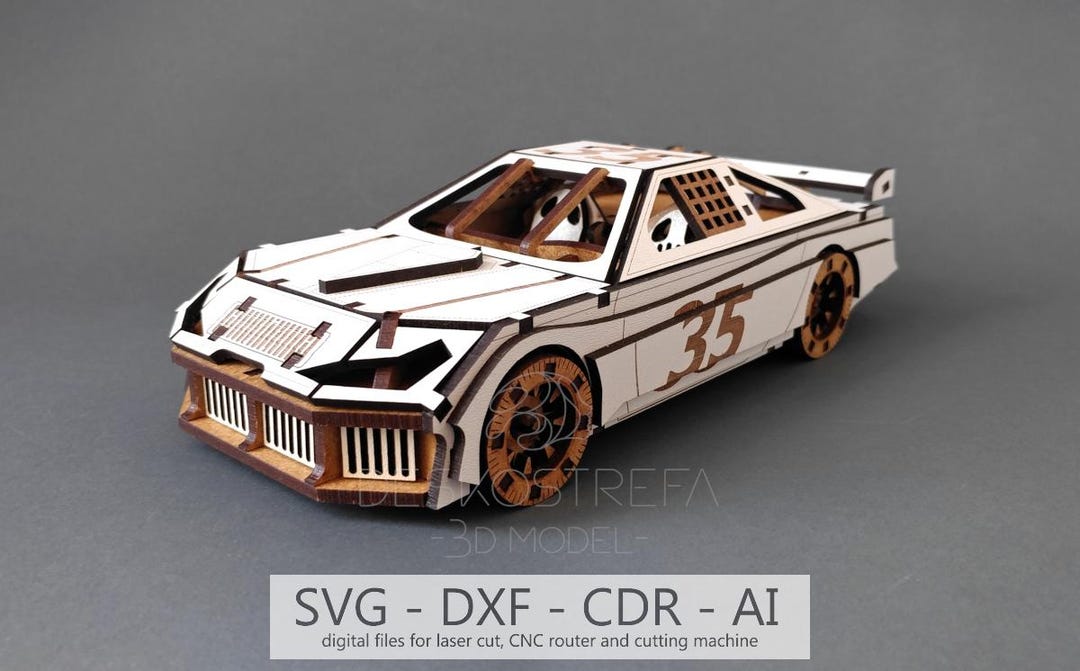 Laser Cut 3D Nascar Car Puzzle: CNC Template (digital File) - Etsy