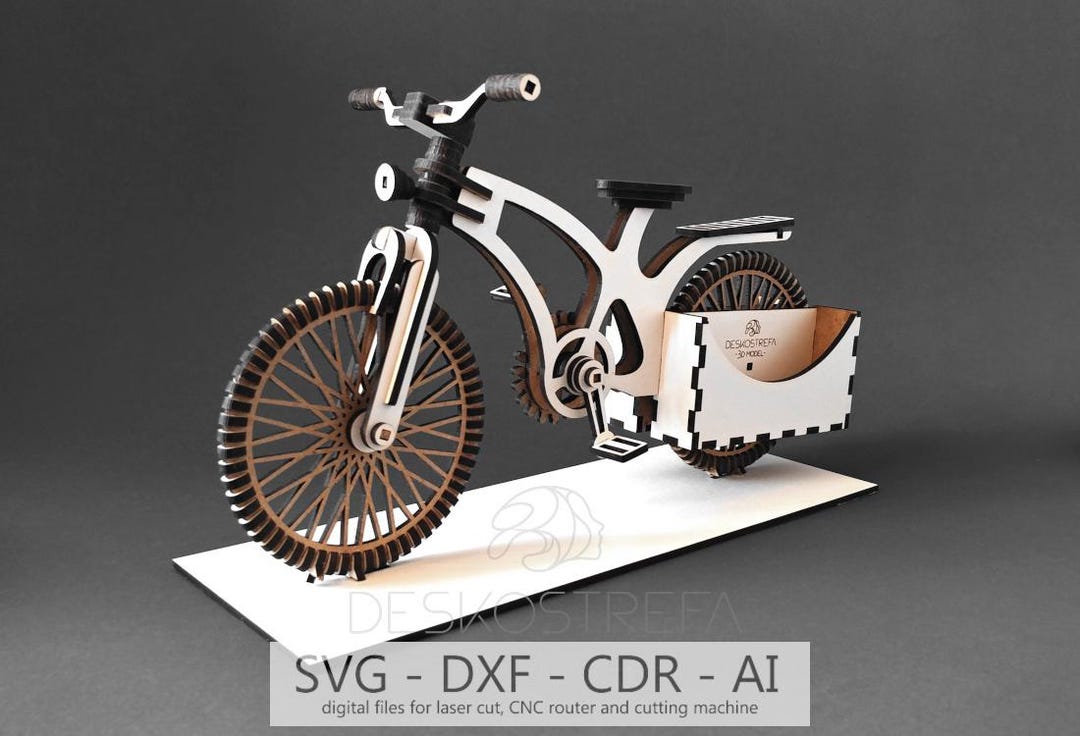 Digital File, Wooden 3d Model, Bike Stand, 3D Puzzle, Laser Cut ...