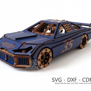 Laser Cut 3D Nascar Car Puzzle: CNC Template (digital File) - Etsy