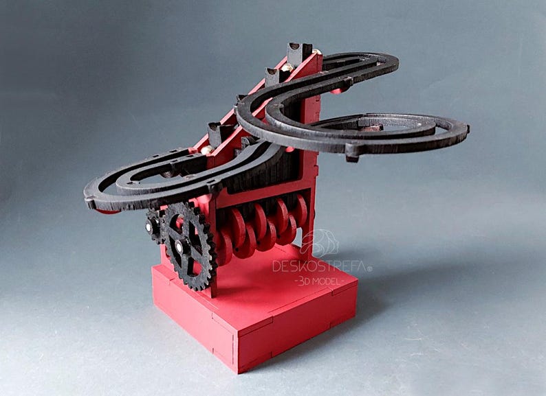Digital Files, Wooden 3D Model Marble Run MM1, Laser Cut Template, CDR ...