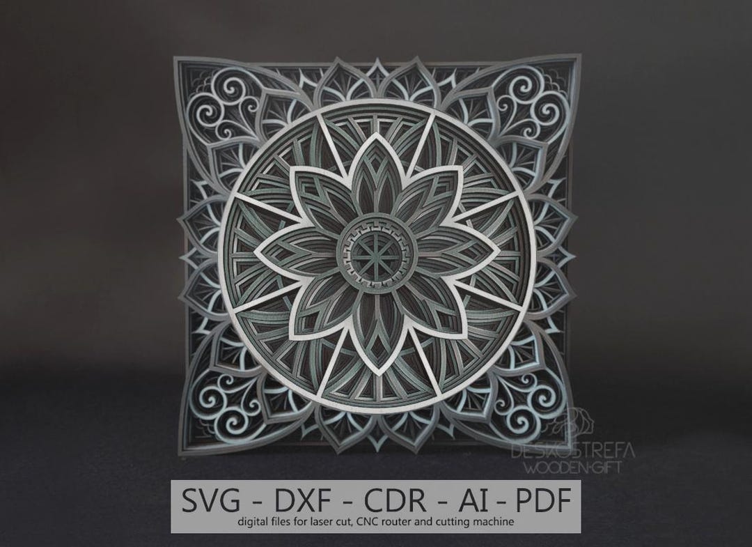 Multilayer Mandala CNC Laser Cut File: Wall Decor (digital File) - Etsy
