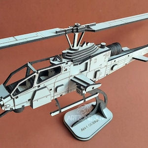 Digital File, Laser Cut Template, Bell AH1 COBRA, 3d Wooden Puzzle, 3mm ...