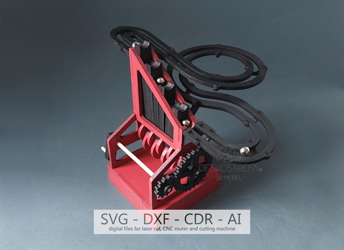 Digital Files, Wooden 3D Model Marble Run MM1, Laser Cut Template, CDR ...