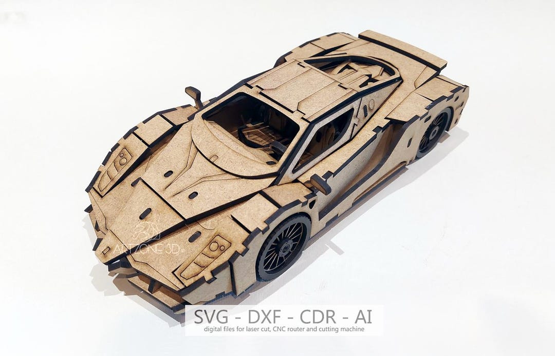 Digital File, 3d Model - Ferrari Enzo, Laser Cut Template 3mm, 3d ...