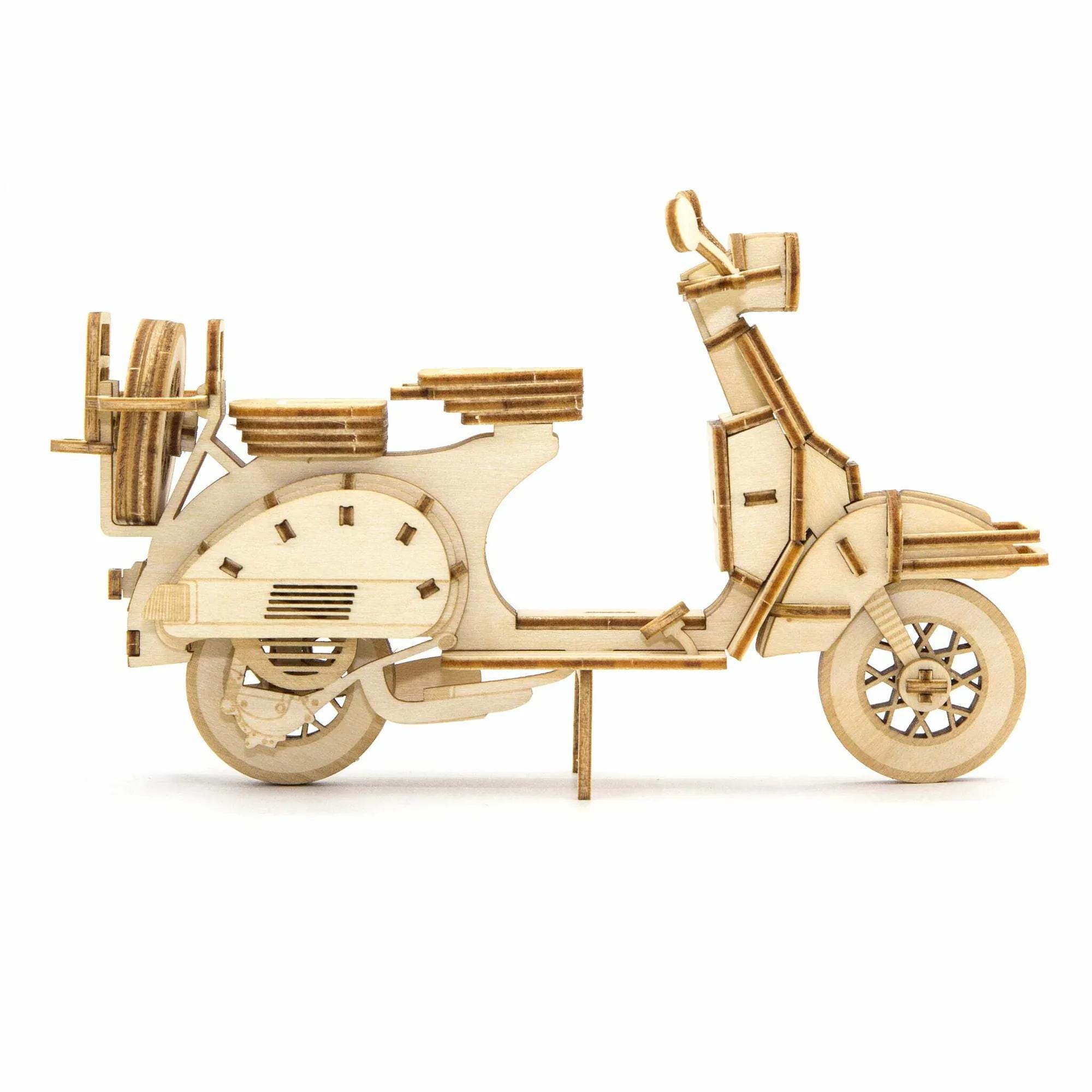 Laser Cut Scooter Vespa Template: 3D Wooden Puzzle (digital File) - Etsy
