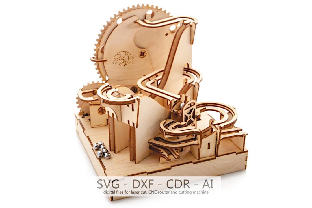 Digital Files - Wooden 3mm 3D Model - Marble Run Dragon Coaster, Laser ...
