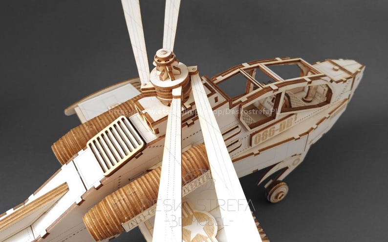 Digital File, 3d Puzzle, 3D Model Apache AH-D64, Laser Cut Template ...