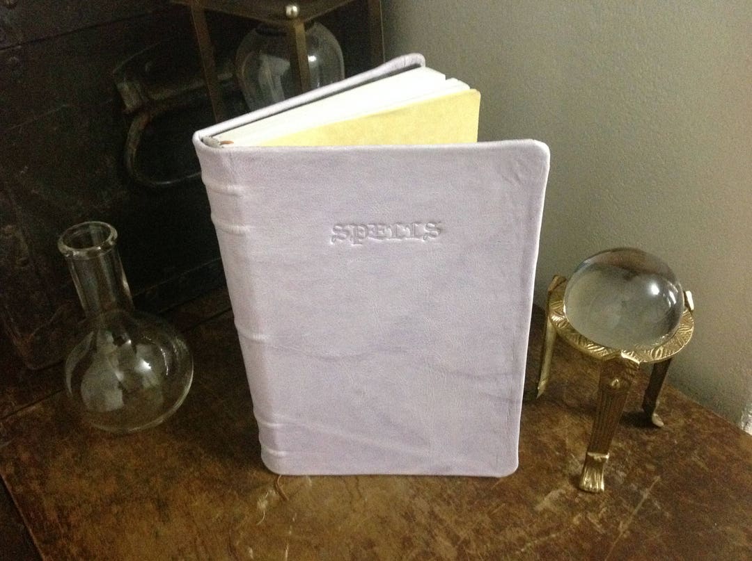 Leather Spell Book Lambskin Hand Bound Complete Book of Spells ...