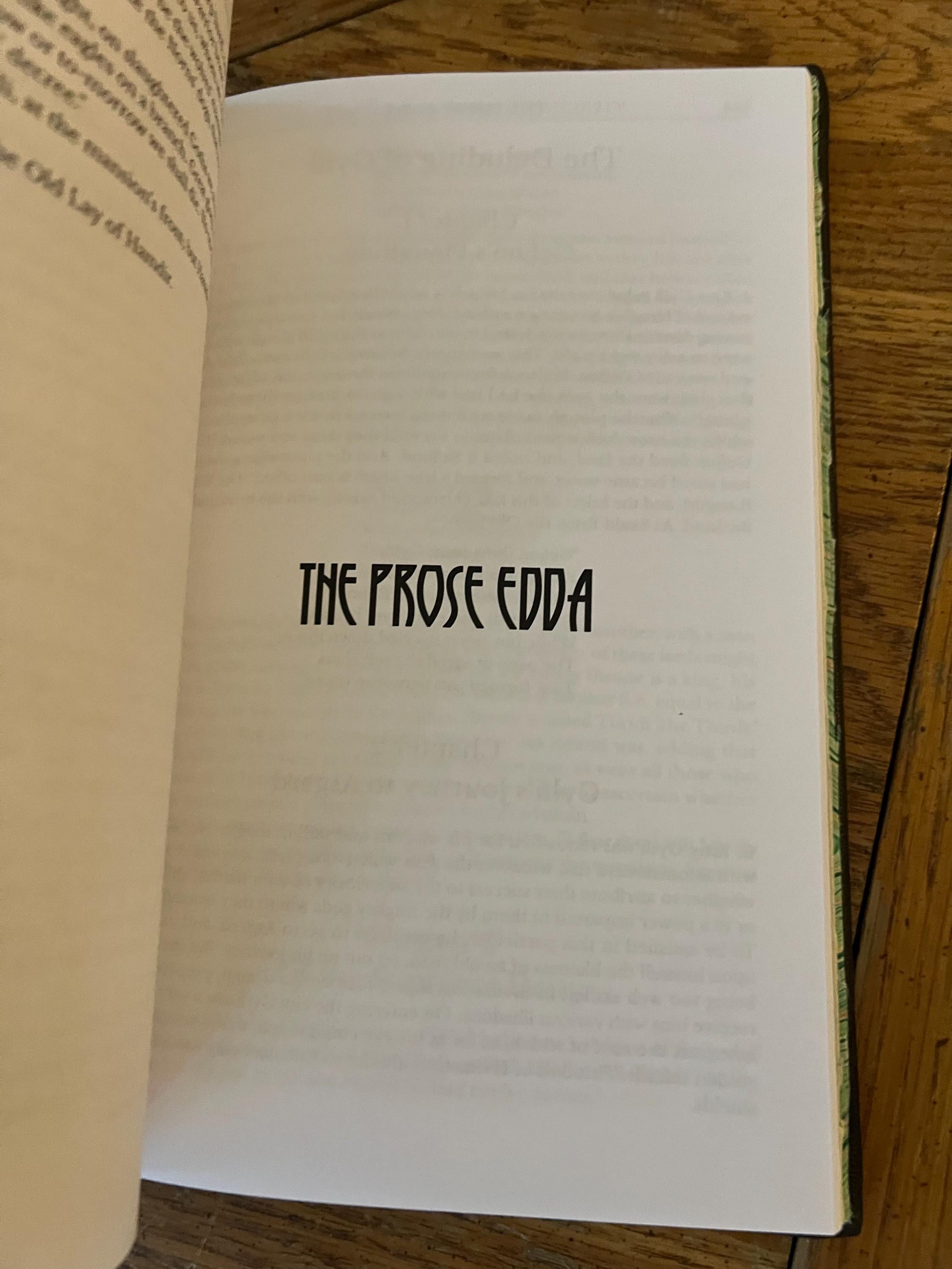 The Prose and Poetic Edda Elder and Younger One Volume Edition Bound in ...