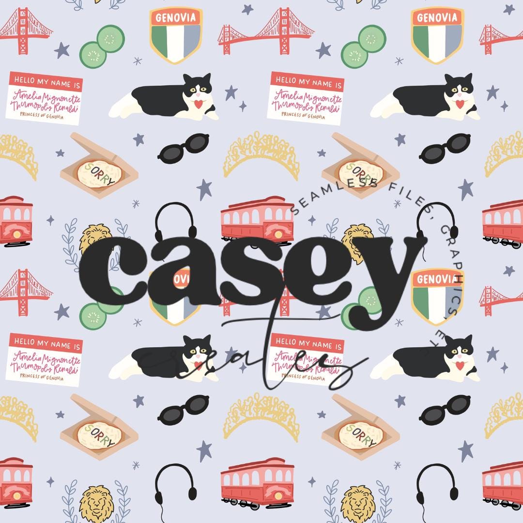 Princess of Genovia Seamless File - Etsy