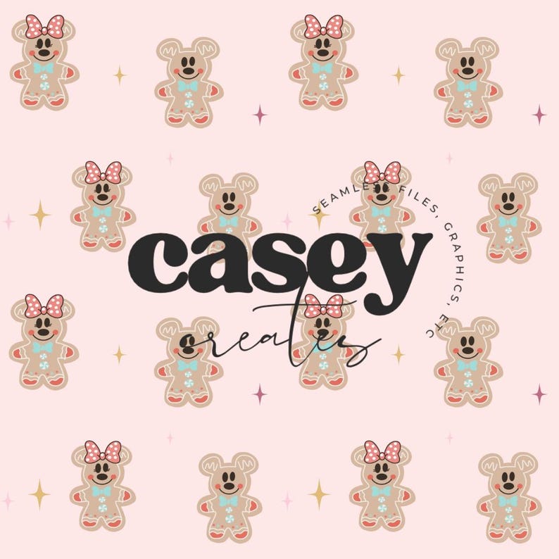 Magical Gingerbread Mouse Seamless Pattern - Etsy