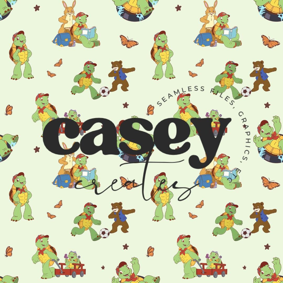 Turtle and Friends Seamless File - Etsy