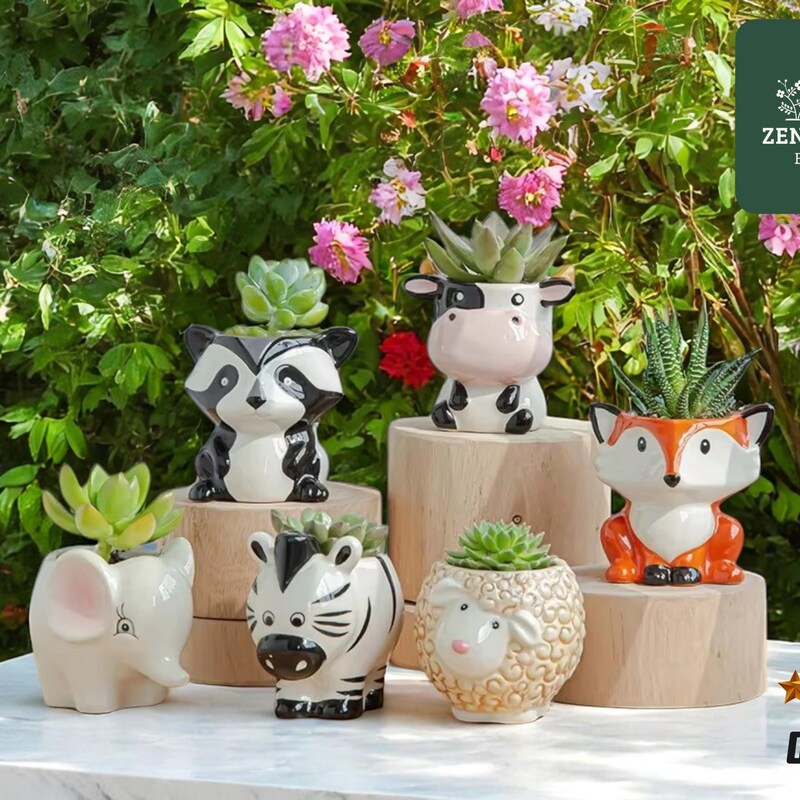 Animal Planters - Etsy