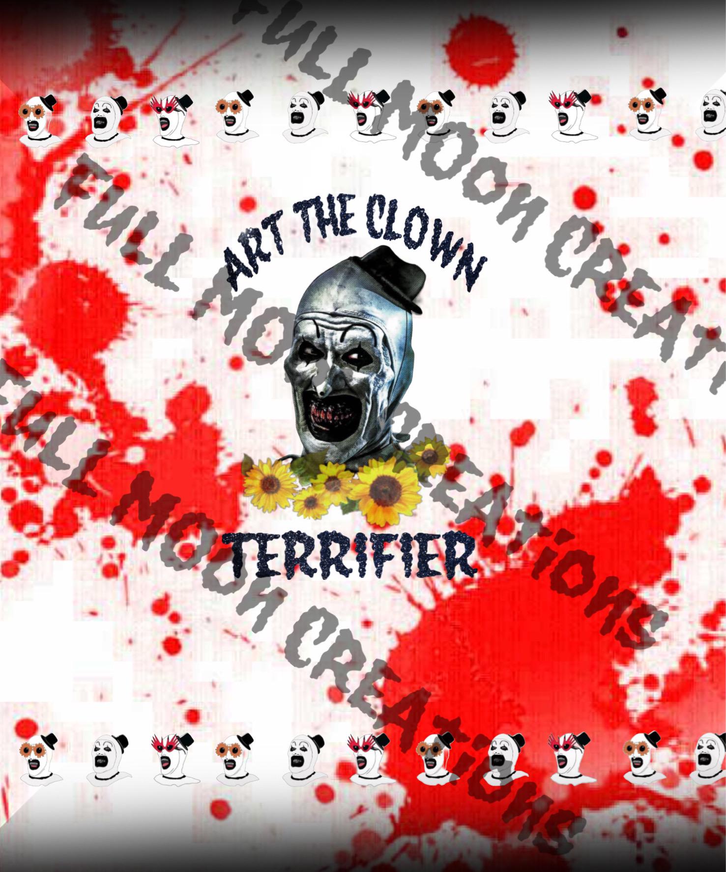 Art the Clown Terrifier Print for Cups or Other Projects Blood Splatter ...