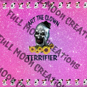 Art the Clown Terrifier Print for Cups or Other Projects Pretty Pink ...